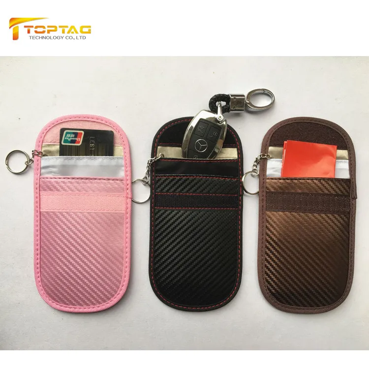 Faraday Bag Carbon Fiber Credit Card Shielding Case Rfid Car Key Signal ...
