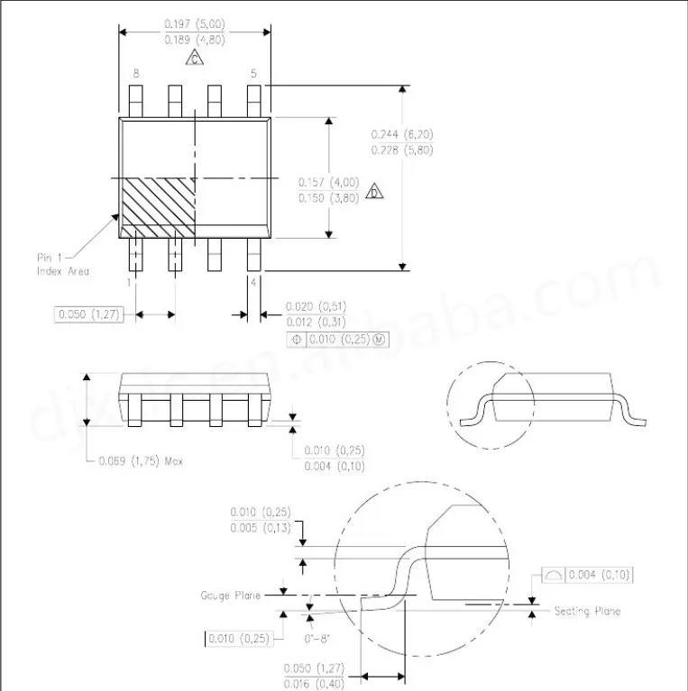 Op07 Op07c Op07c Op07cdr Sop8 Operational Amplifier Low Noise Dual Polarity Operation Amplifier ...