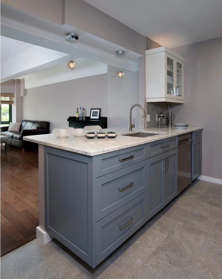 Open Galley C Channel Kitchen Cabinets For Apartment Two Tone - Buy Two ...