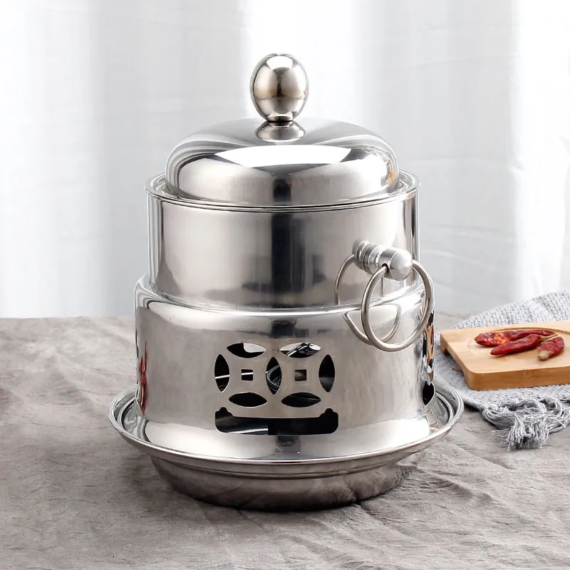 Outdoor Travel Portable Stainless Steel Shabu Shabu Hot Pot