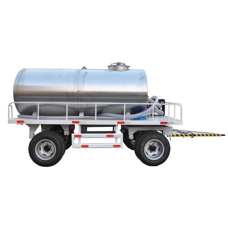 Double Wheel Stainless Steel Water Tank Farm Bowser Trailers - Buy Farm ...