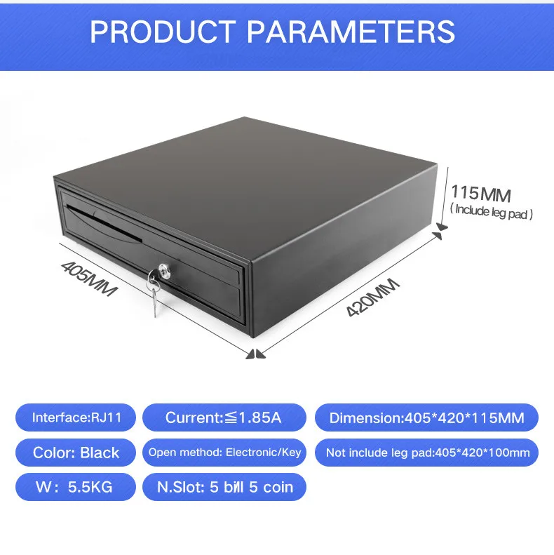 Factory Price Safe And Strong Min Cashier Box Metal Supermarket Cash ...