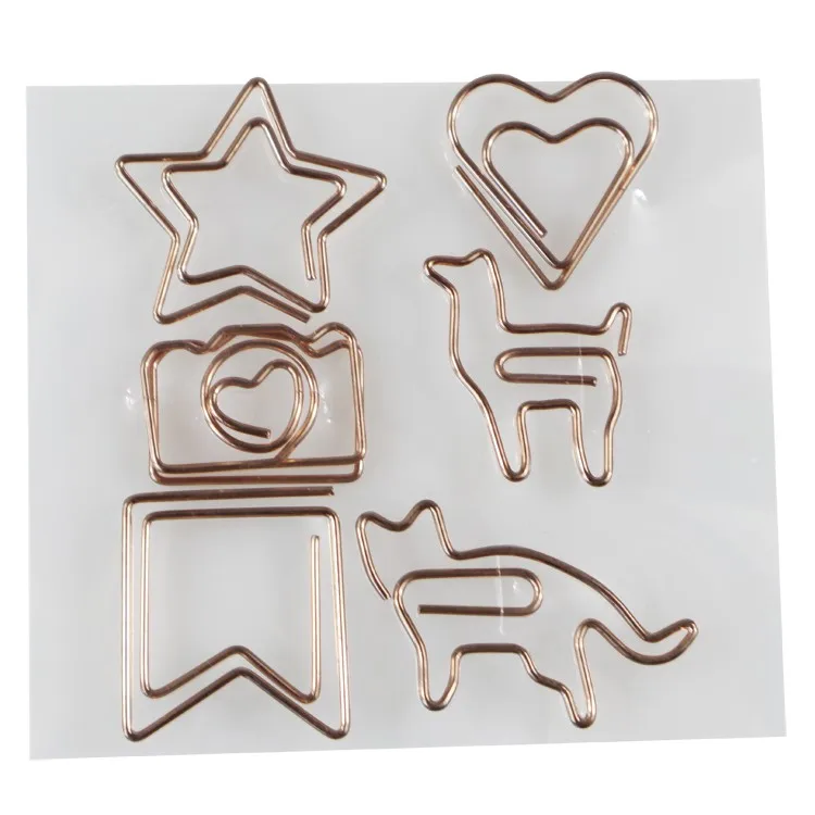 Rose Gold Airplane Unique Metal Different Kinds Paperclip Custom Shape ...
