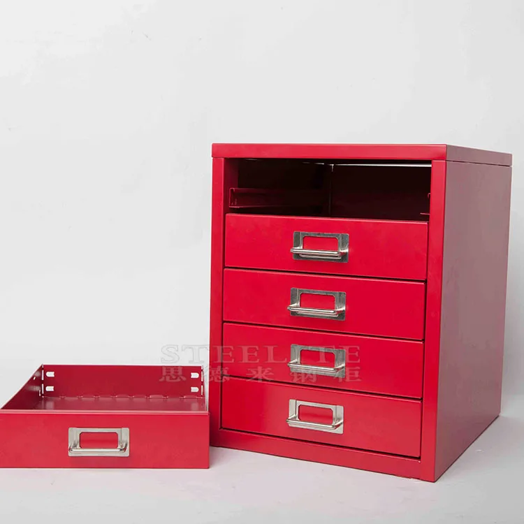 Steel 4 Drawers Vertical Filing Cabinets / Mini Drawer Cabinet With ...