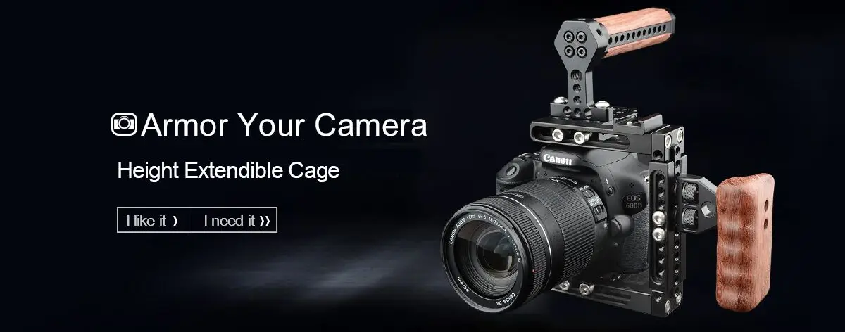 CAMVATE Dual-Use Adjustable Universal Aluminum DSLR Camera Cage Kit