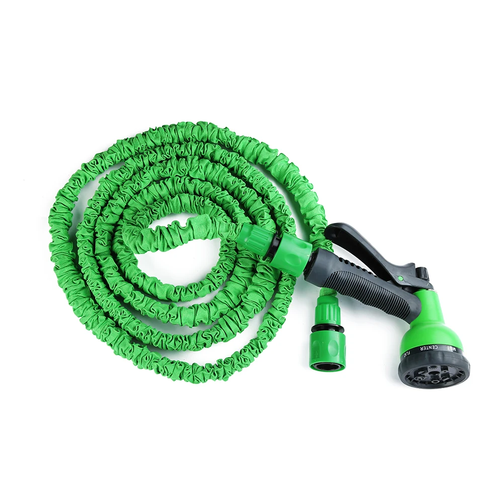 25ft Expanding And Shrinking Fabric Garden Hose Water Meter Adjustable ...