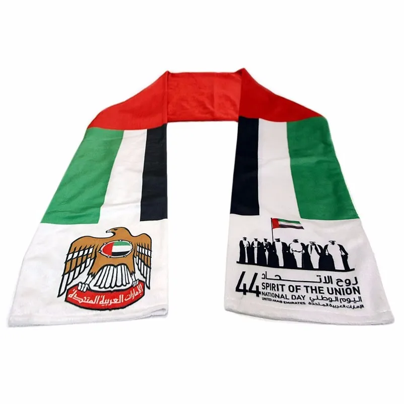 Custom Polyester UAE National Day Celebration Scarf
