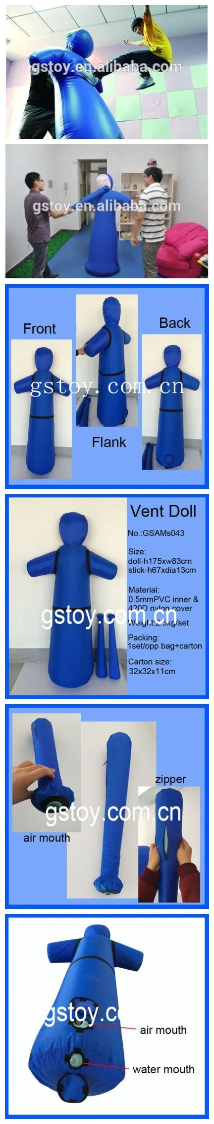 175cm Inflatable Release Stress Vent Doll - Buy Air Release Stress Doll ...
