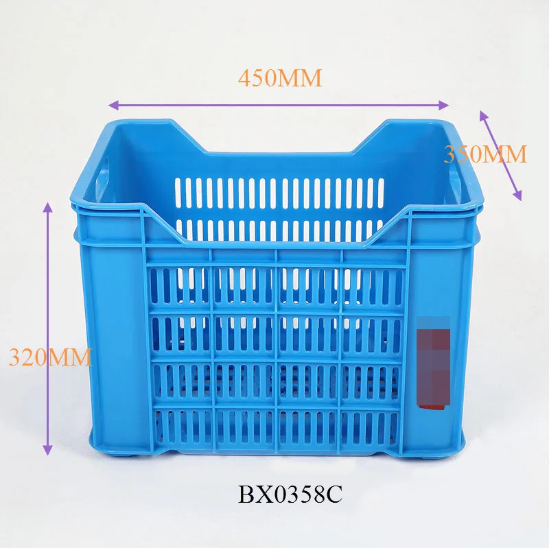 Seafood Waterproof Crate 20kgs Loading Capacity Solid Plastic Fish ...