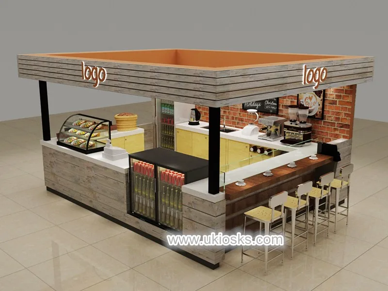 High Standard Mall Food Kiosk - Fashionable & Customizable