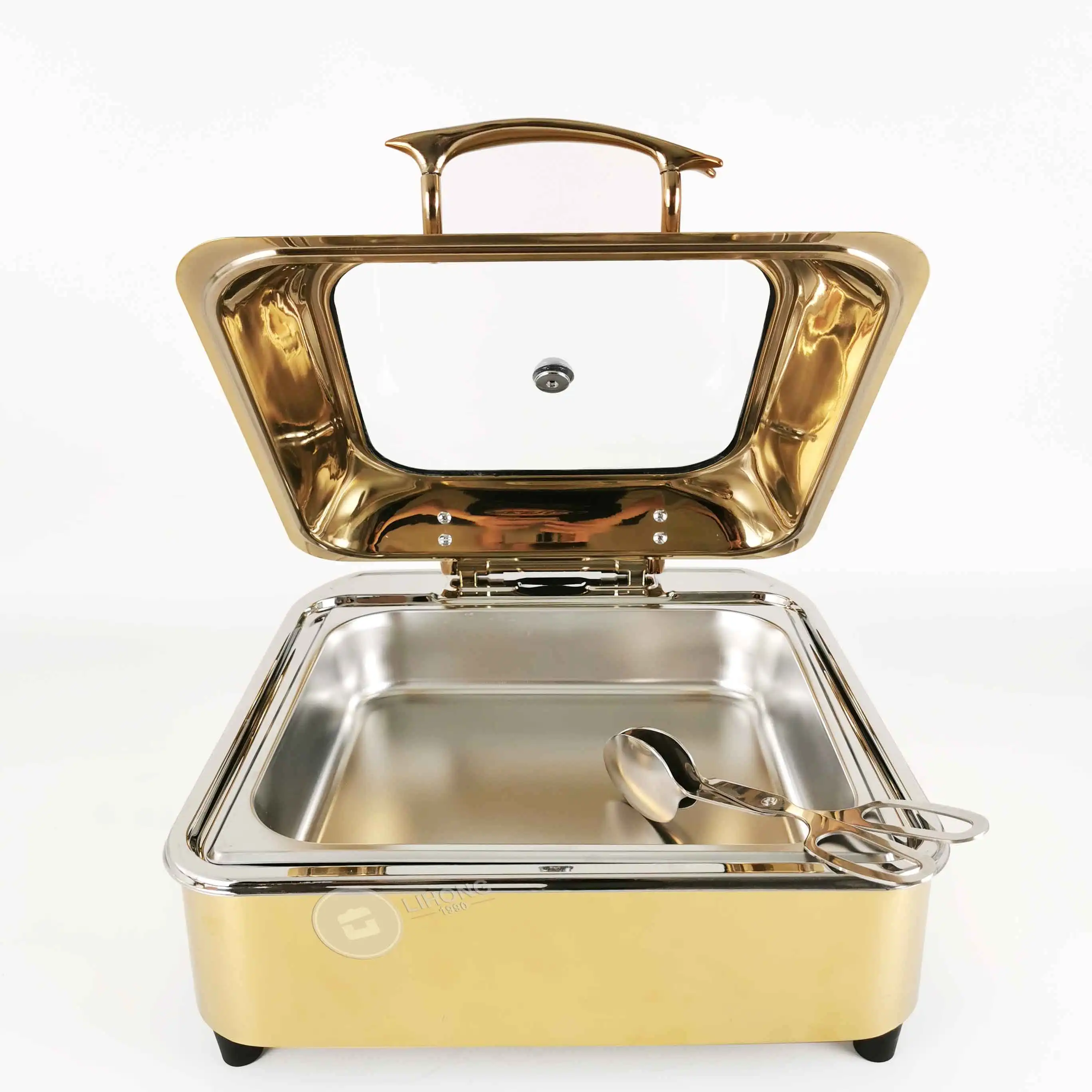 Stainless Steel Gold Chafing Dish Buffet Set - 6l Capacity - Oem
