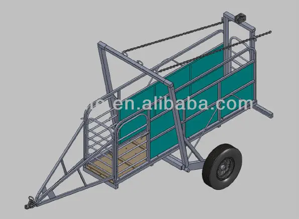 Galvanized Cattle Sheep Panel Trailer As Portable Yard - Buy Trailer ...