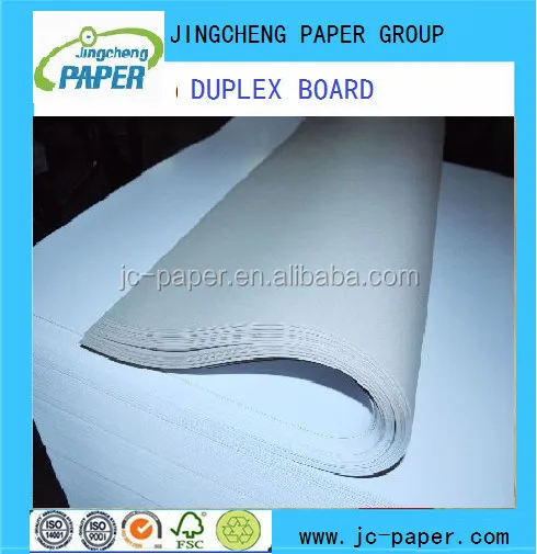 Duplex Board With Grey Back Gd2 Paper Board - Buy Duplex Board Paper ...