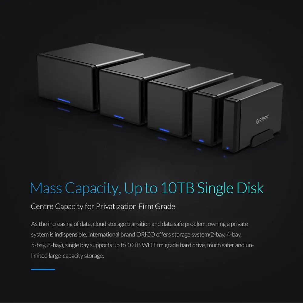 Orico 8 Bay Type-c Hdd Docking Station 3.5 Inch Aluminum Usb3.1 Sata ...