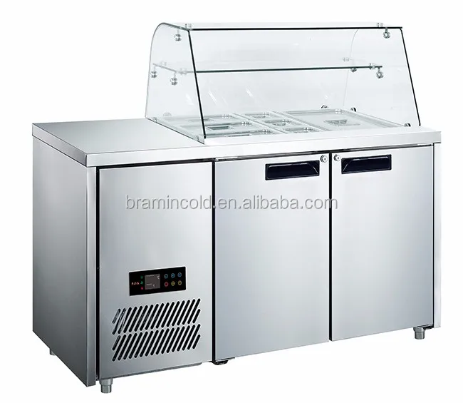 Commercial Salad Bar Display/sandwich Counter Cabinet/prep Table Fridge ...