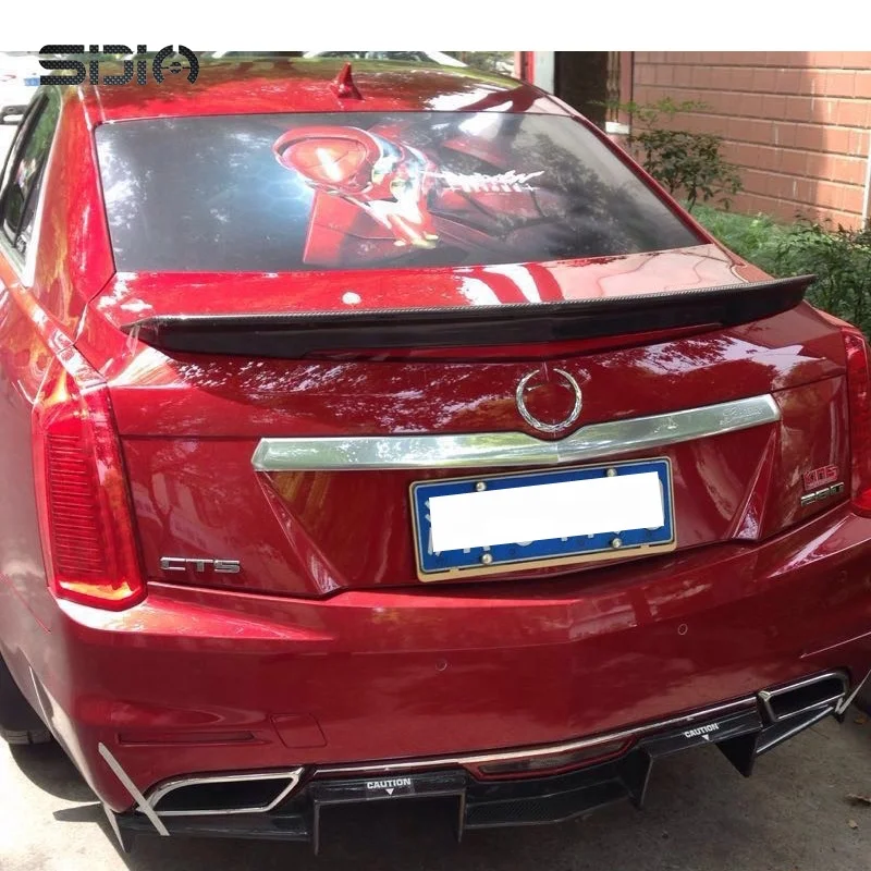High Carbon Fiber Rear Diffuser Lip Car Bumper For Cadillac Cts 4 Doors ...