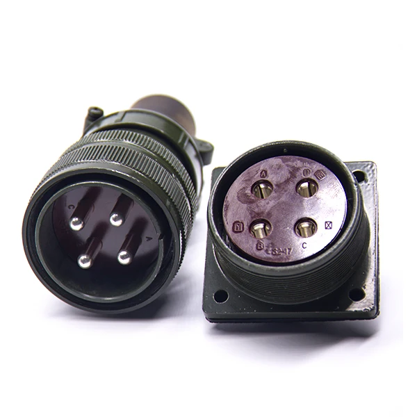 MS3102A32-17P Circular Box Mounting Receptacle 4 Pin Plug Connector ...