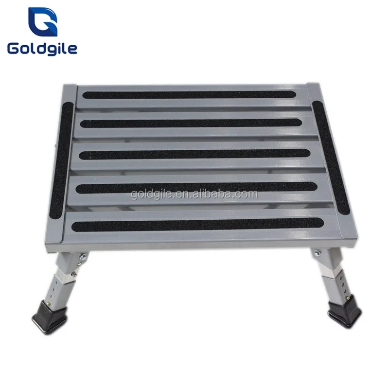 Aluminum RV Folding Caravan Step - Durable & Adjustable