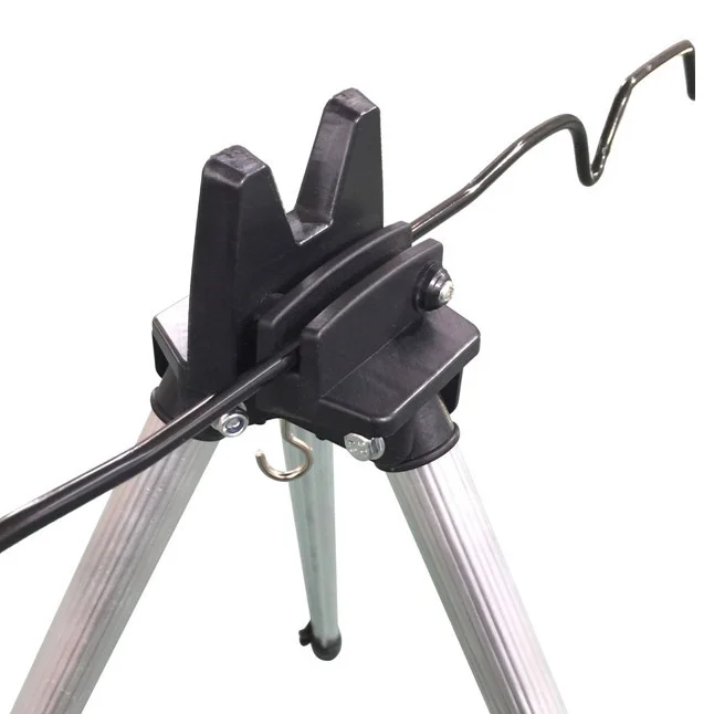 Aluminum Portable 3 Sections Telescopic Tripod Stand Fishing Rod Holder ...