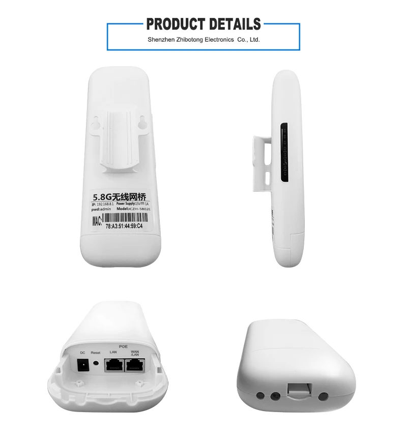 24ghz Outdoor 12v Wifi Repeater With Ethernet 150mbps 24ghz Lede ...
