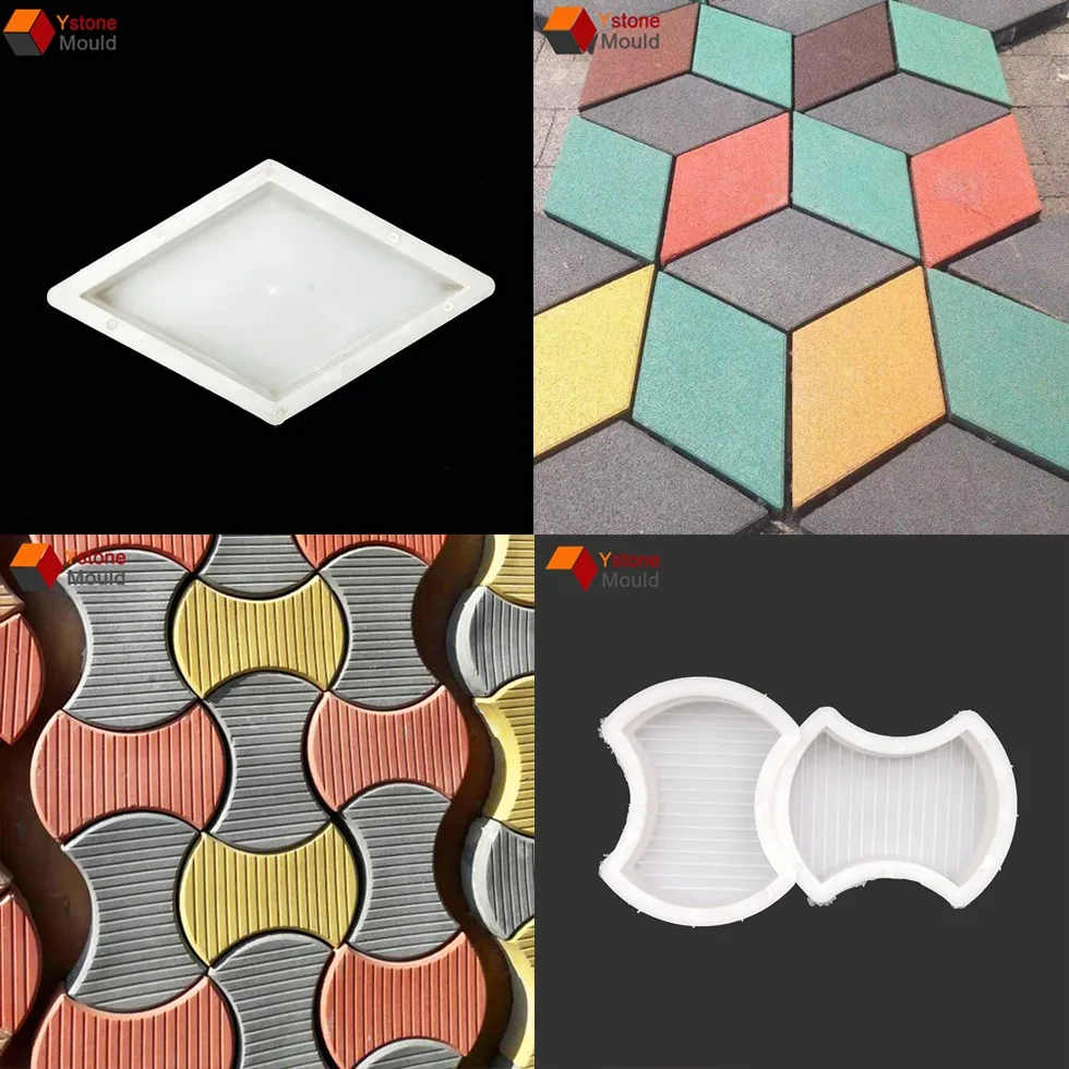 Africa Interlocking Precast Plastic Concrete Paver Mould for Sale