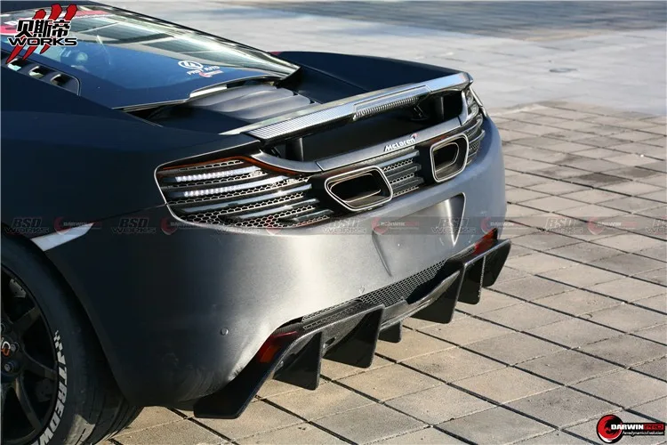Darwinpro 2011-2014 Mp4 12c 650s Rzr Style Carbon Fiber Rear Diffuser ...