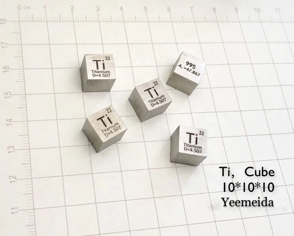 Titanium (ti) 10mm Metal Cube 99.5% Pure For Collection Or Experiments ...