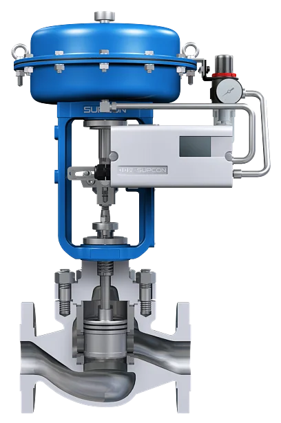 New Design Cast Iron Globe Valve Double Cages Pressure Balanced Piston ...