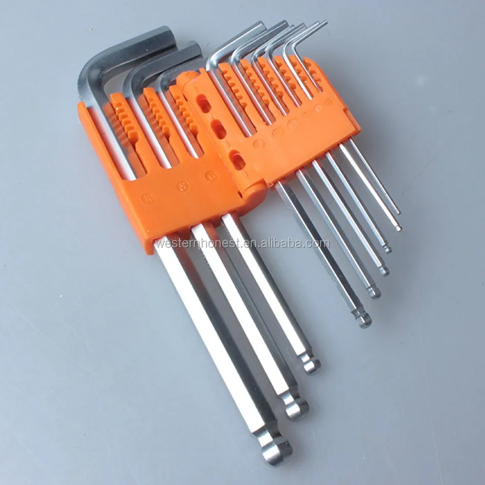 9pcs Hex Key Set With/without Ball Point End Allen Key Set Extra Long ...