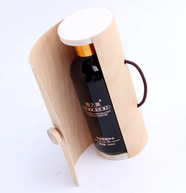 Cheap Wooden Round Tube Wine Gift Box - Single Bottle