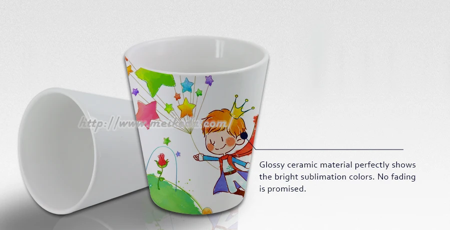 High Quality 12oz Sublimation Customized White Color Ceramic Flower ...