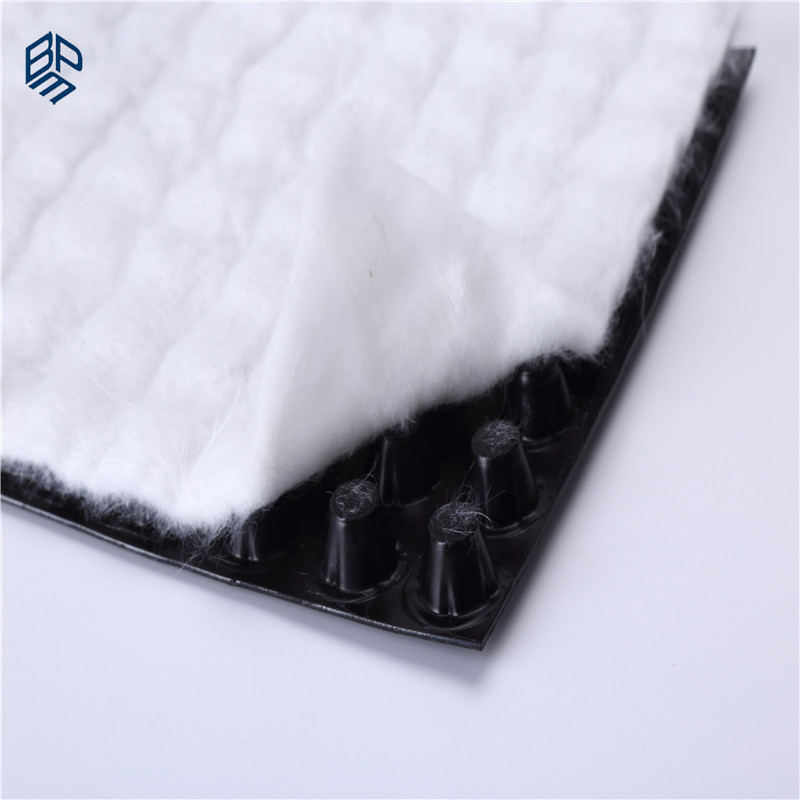 HDPE Dimple Membrane Drainage Board Mat with Geotextile Fabric