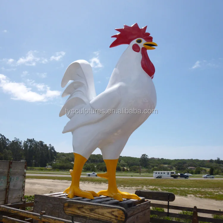 Outdoor Fiberglass Resin Giant Chicken Sculpture for Sale - Perfect for ...