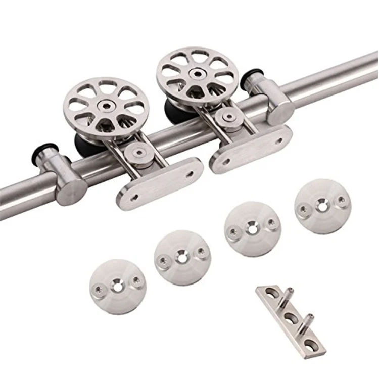 6.6ft Rail/rollers/rail Support /floor Guide Hardware Set Ultra Quiet ...