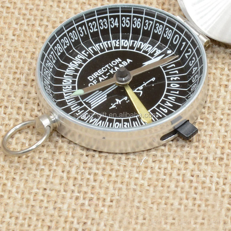 Stainless Steel Flip Muslim Compass - Gift Box & Instructions