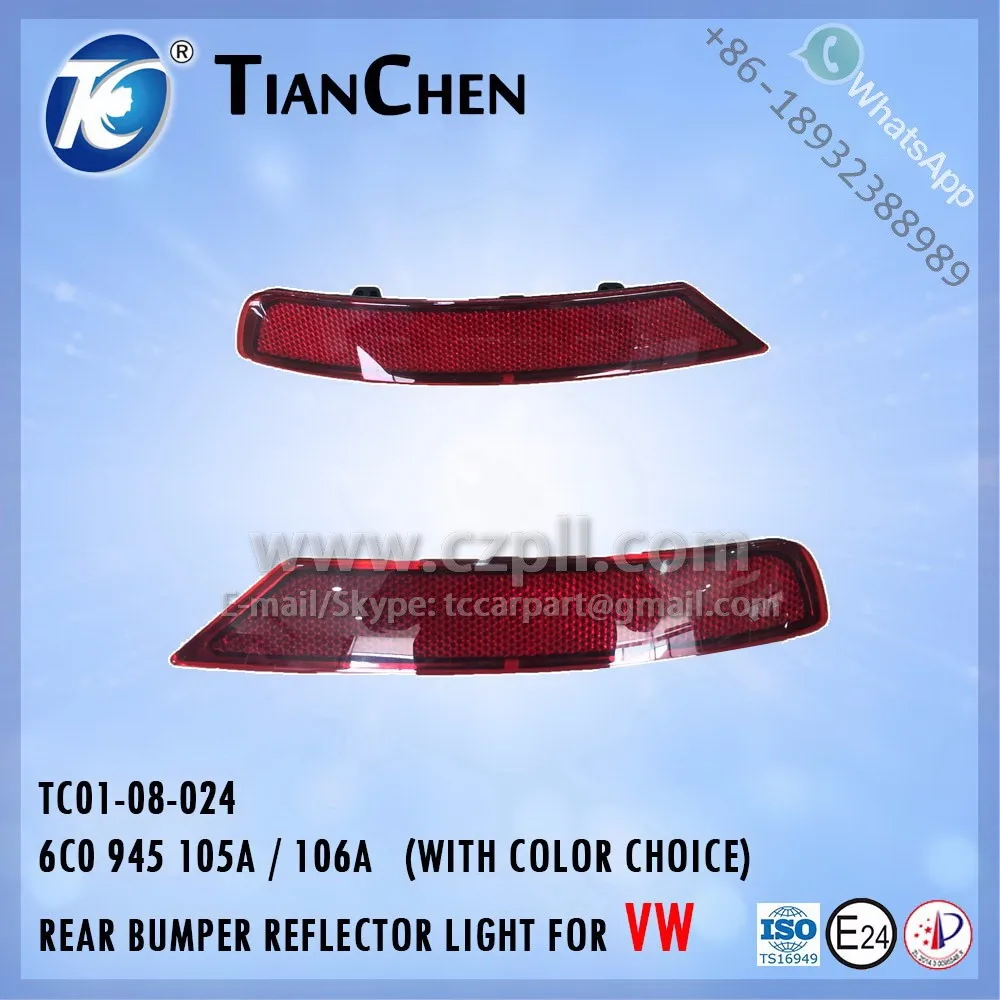 Bumper Reflector Light For Polo 2010 - 2014 - 2016 Upgrade Gti 6c0 945 ...
