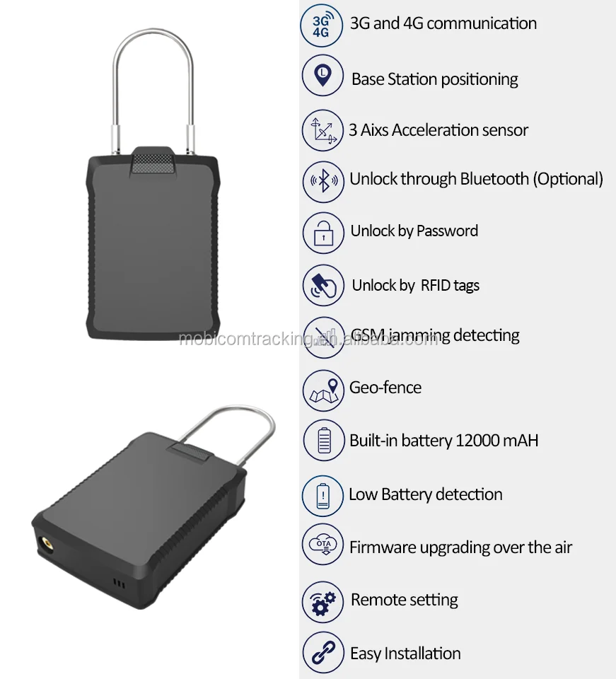 Smart Padlock GPS with RFID - Secure and Track Assets