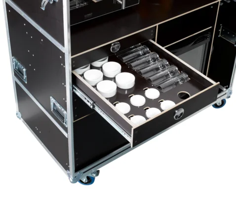 Colorful Mobile Flight Case for Cafeteria Kitchen Needs