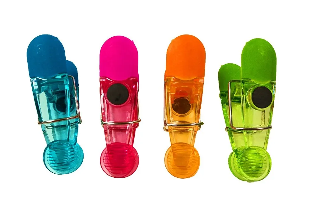 Morez 6pc Cheap Transparent Magnetic Clips Plastic Bag Clip Chip Bag ...