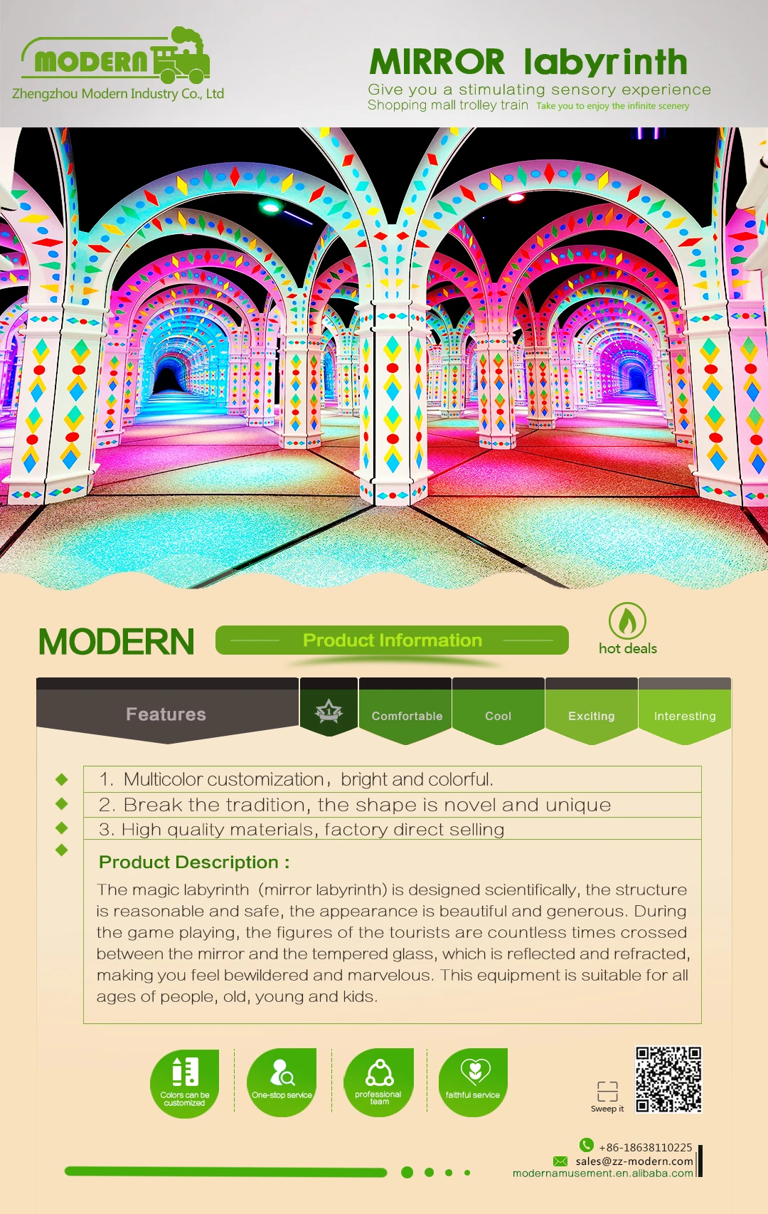 Indoor Outdoor Magic Labyrinth Mirror Maze for Sale