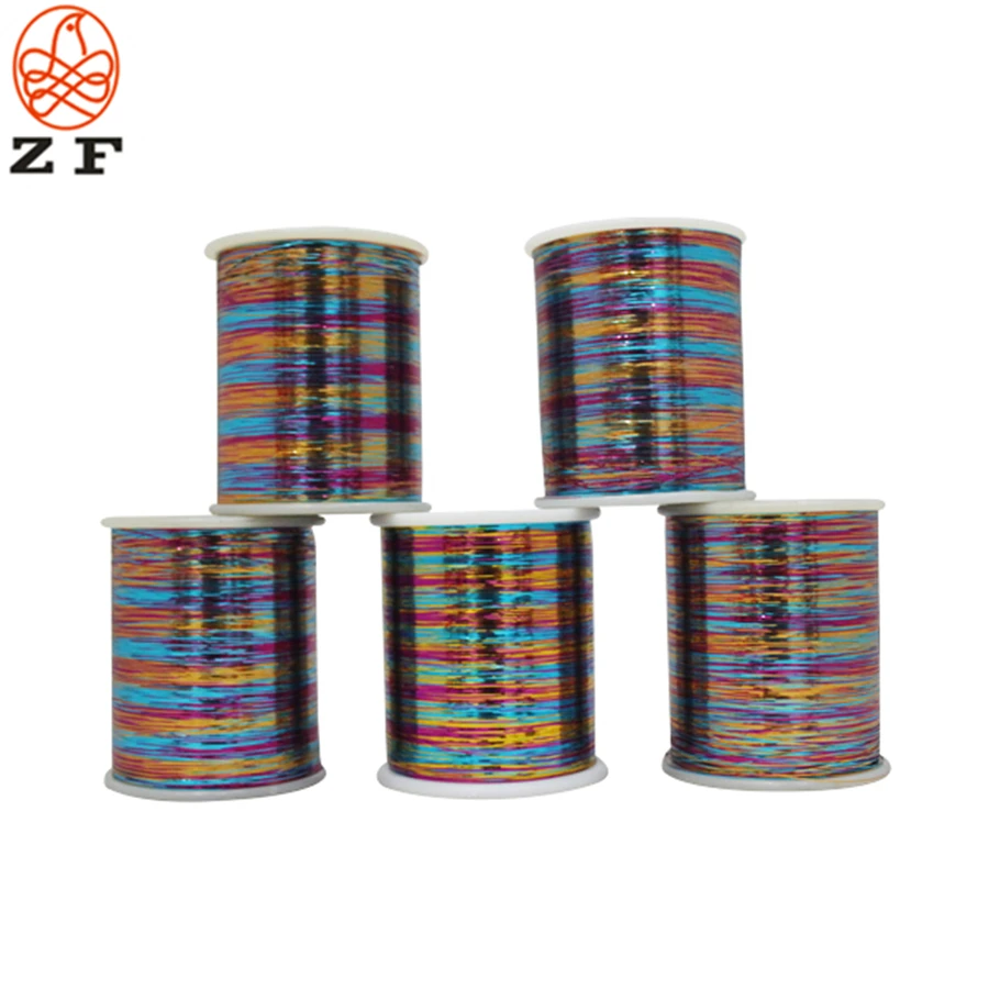 Multi Color Metallic Yarn Three Colors M Type Metallic Yarn - Buy ...