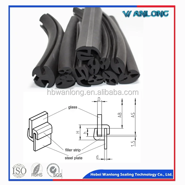 EPDM Rubber Glass Seal for Automotive Window - Durable & Versatile