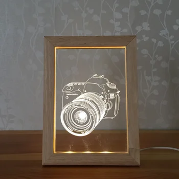 Custom 3d Advertising Laser Cut Acrylic Panel Wooden Led Lightbox ...