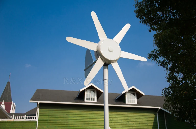 6 Blades 100w Dc Wind Turbine Generator With Built In Controller,12v ...