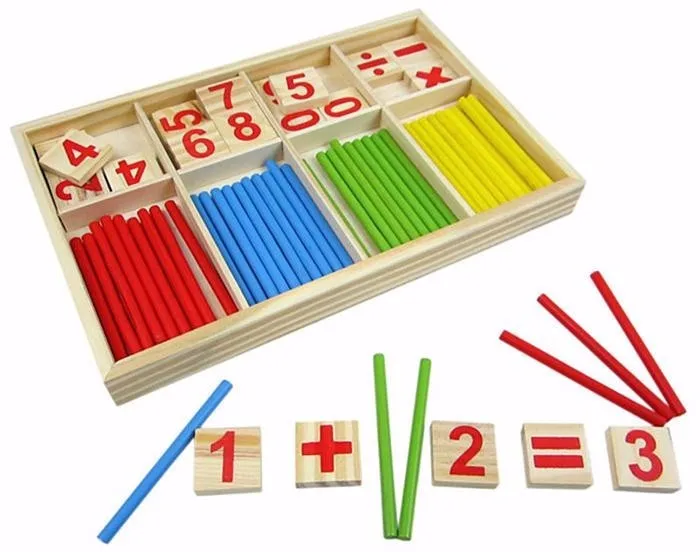 Kids Toy Counting Sticks Education Wooden Toys Building Intelligence ...