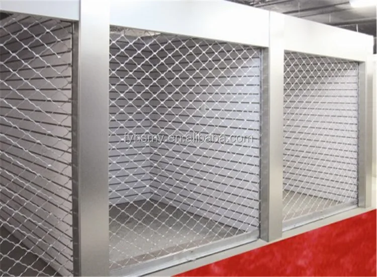 Security Galvanized Stainless Steel Grid Wire Mesh Shutter Door - Buy ...