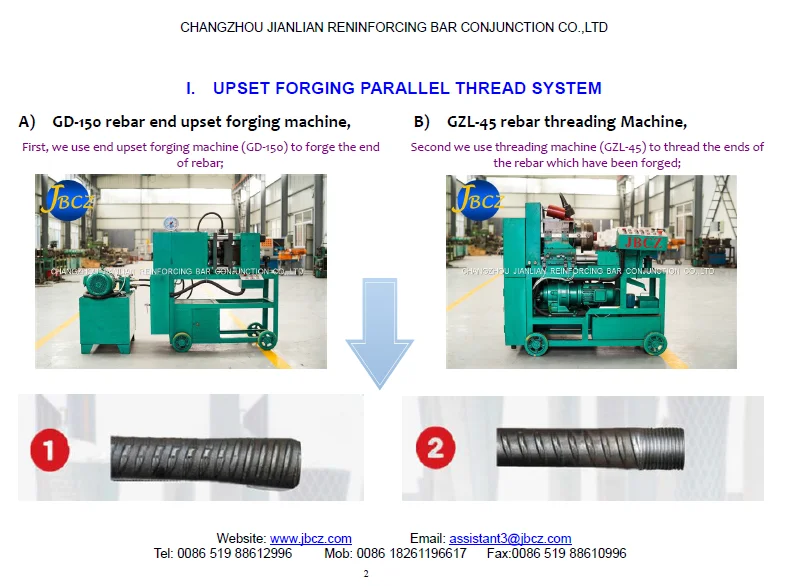 Rebar Upset Forging Machine And Threading Machine Rebar Threading ...