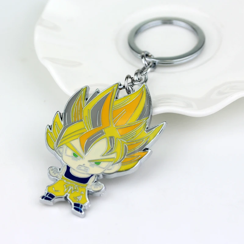 Japan Anime Dragon Ball Z Keychain Son Goku Super Saiyan Character ...