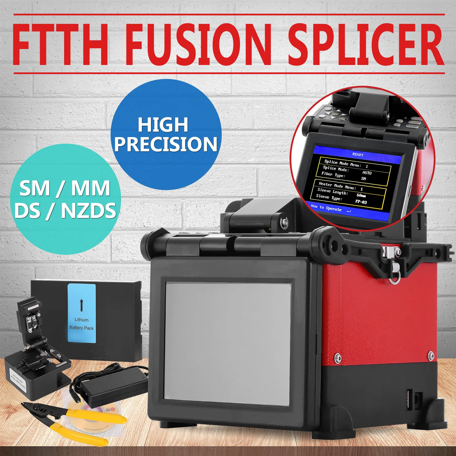 Ftth Fiber Splicer Kit Jw4108s Fiber Optic Splicing Machine For Sale ...