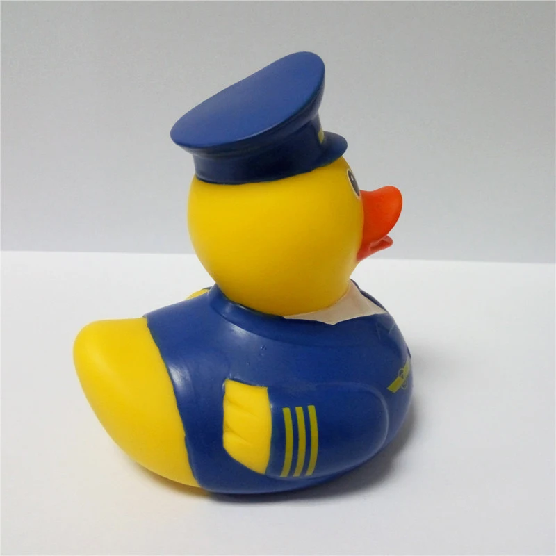 Airplane Captain Floating Pvc Bath Duck Toys,Command Pilot Rubber Ducks ...